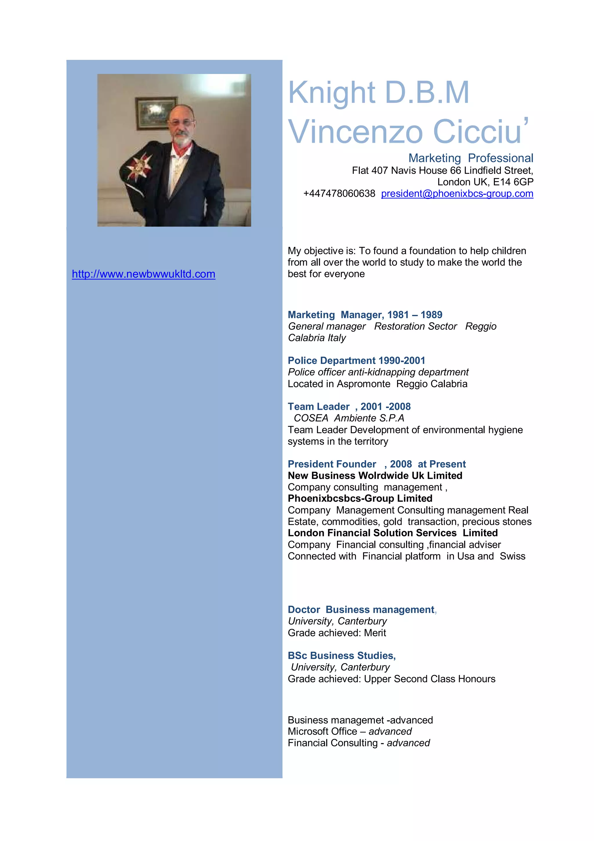 Cv knight Vincenzo | PDF