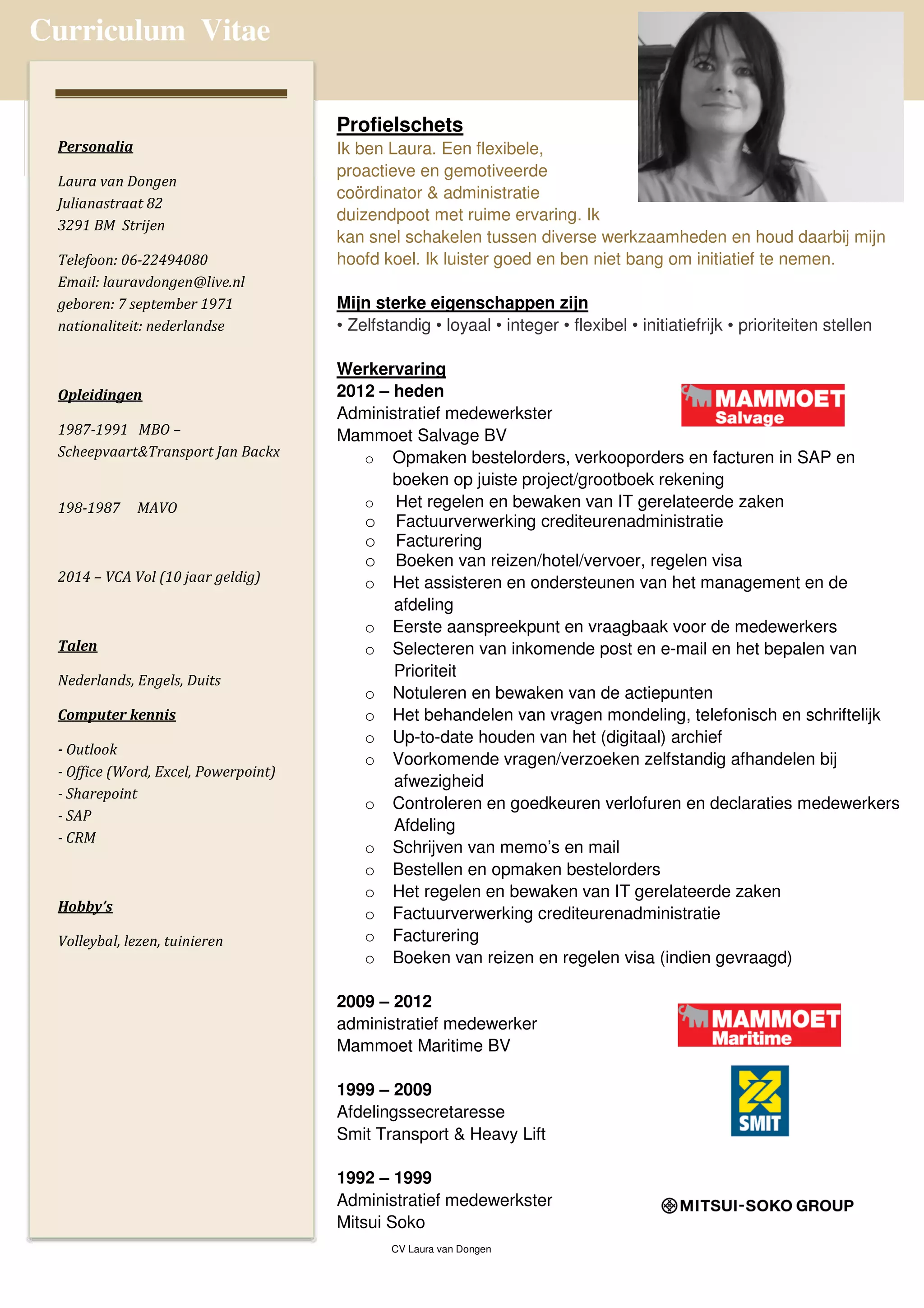 Cv laura van dongen | PDF