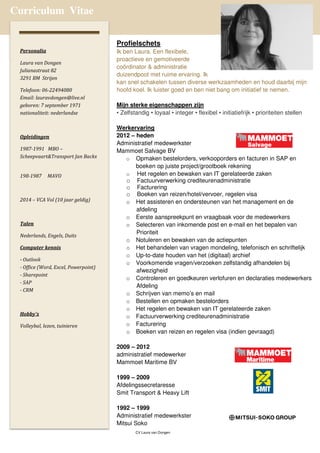 Cv laura van dongen | PDF