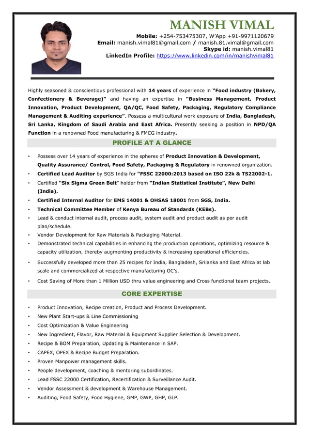 Cv manish vimal, jan 2020 v2 | PDF