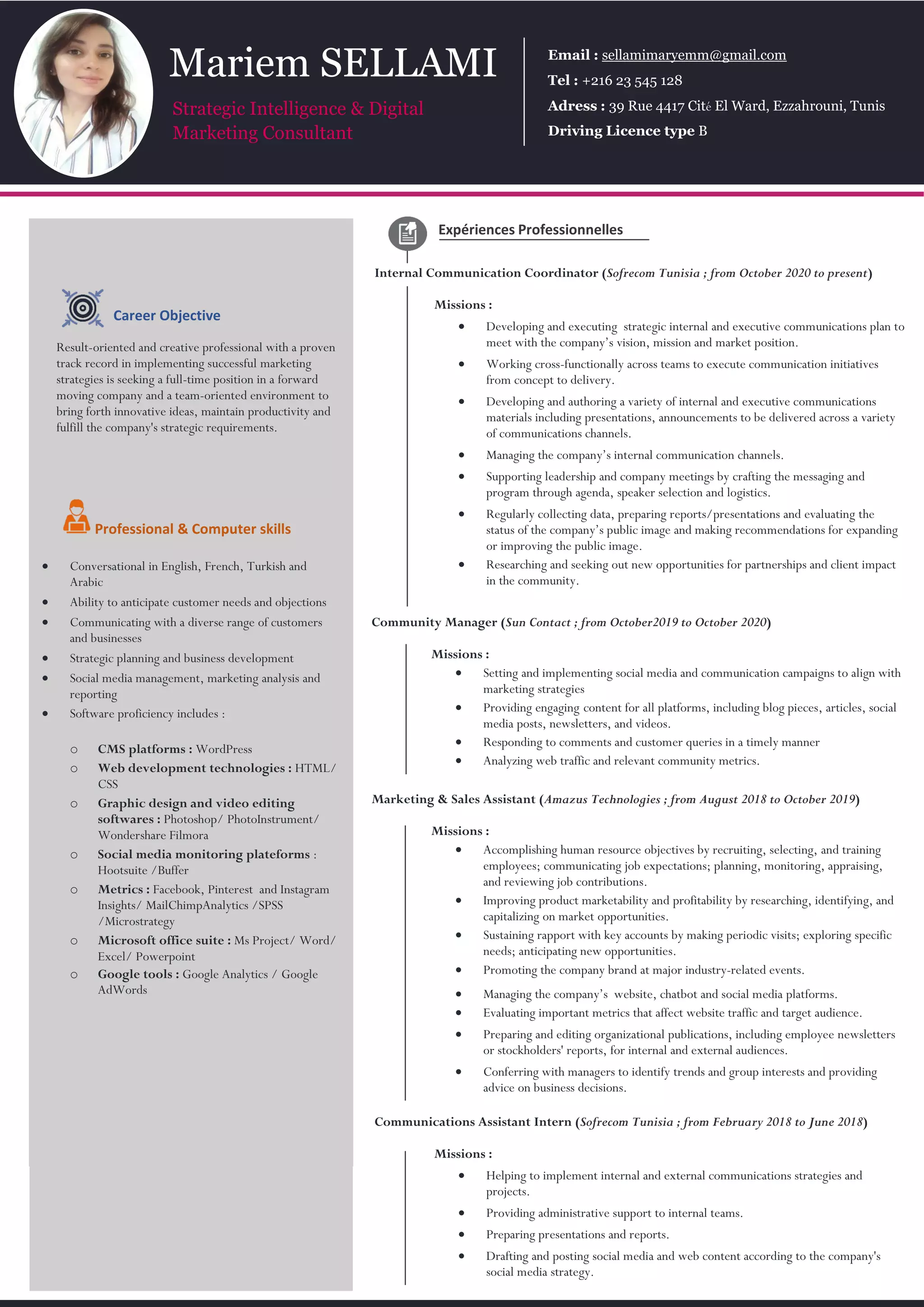 Cv mariem-sellami-eng | PDF