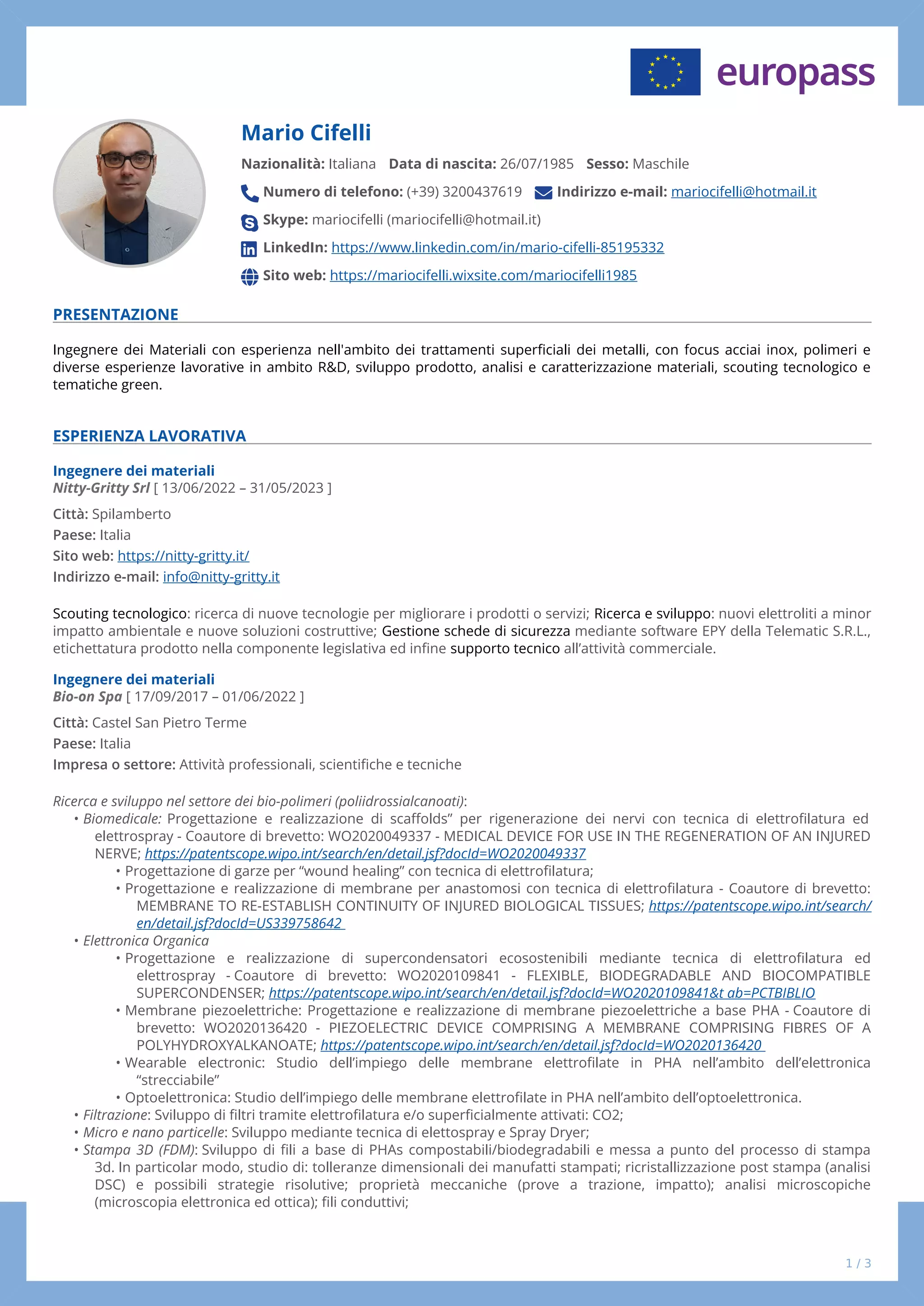 CV - Mario Cifelli | PDF