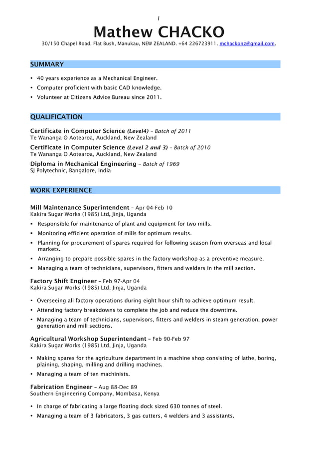 Cv mathew chacko | PDF