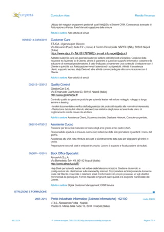 CV - Merolla Vincenzo | PDF | Computing | Technology & Computing