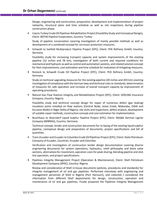 Cv mr. orhan degermenci (lead pipeline engineer) | PDF