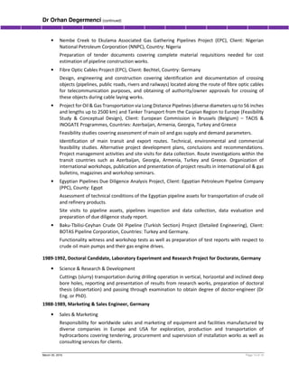 Cv mr. orhan degermenci (lead pipeline engineer) | PDF