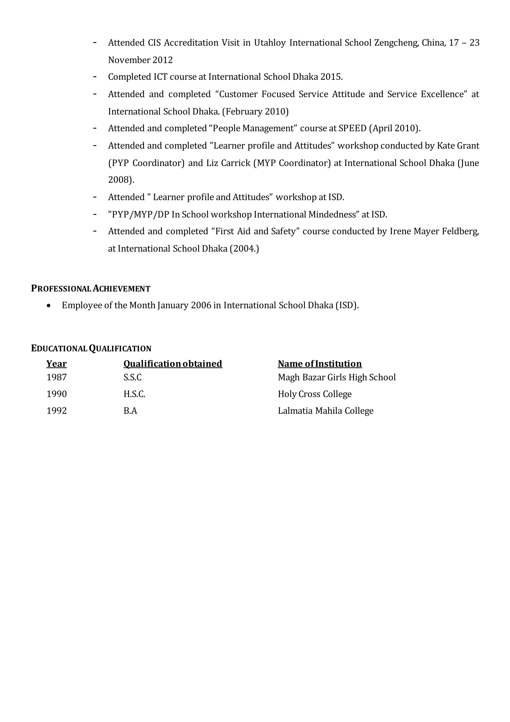 CV Naila Ahmed . | PDF