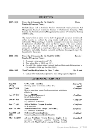 CV Nguyen Hoang My Phuong | PDF