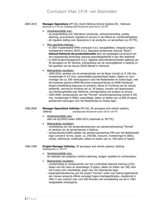 Cv nl Jan van Doormalen-apr-2014 | PDF