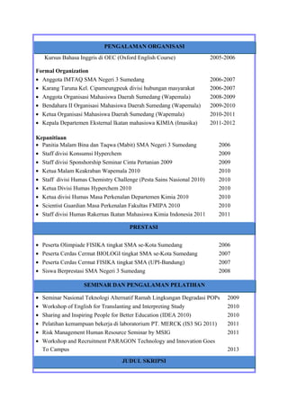 Cv nur aida | DOC