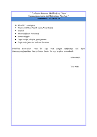 Cv nur aida | DOC