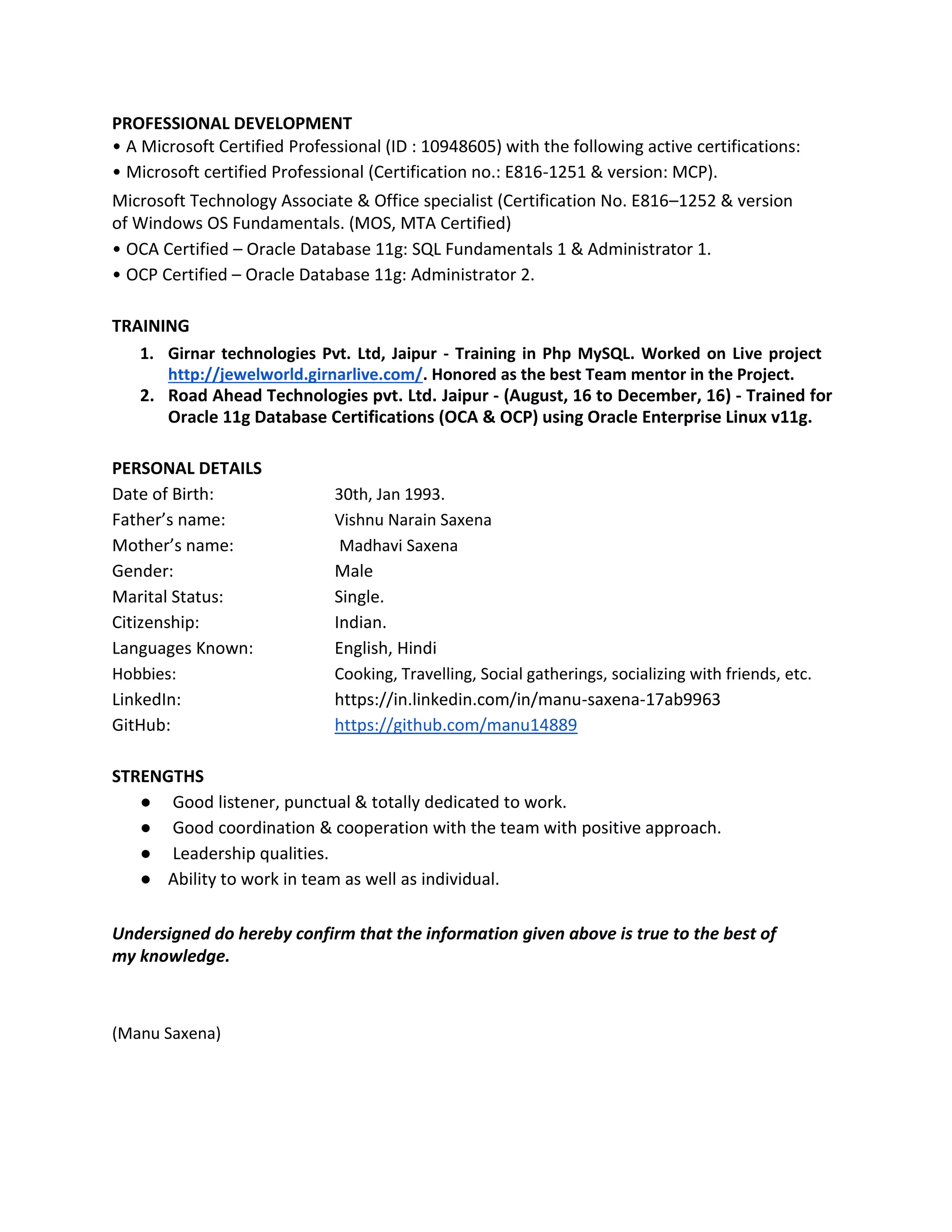 Cv qa (1) | PDF | Operating Systems | Computer Software and Applications