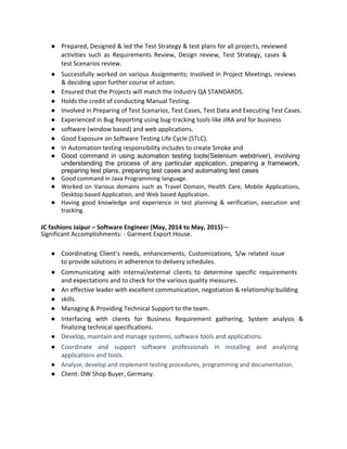 Cv qa (1) | PDF | Operating Systems | Computer Software and Applications