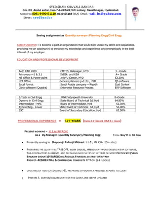 Cv qs - kafd | DOCX