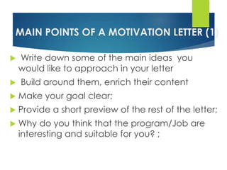 CV- Resume-Letter of motivation | PPTX | Resume Writing and Advice ...
