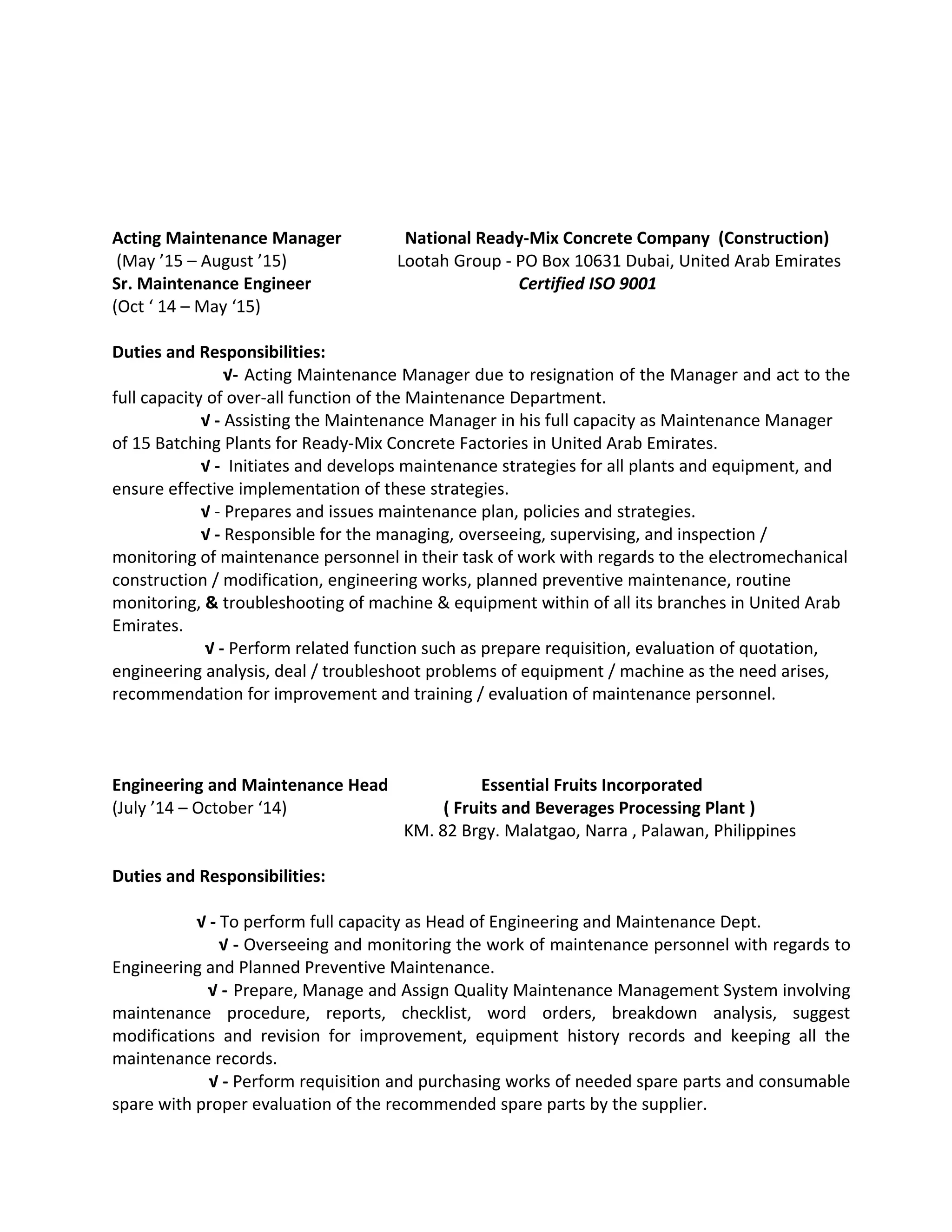 Cv resume jimmy c. bernal | PDF