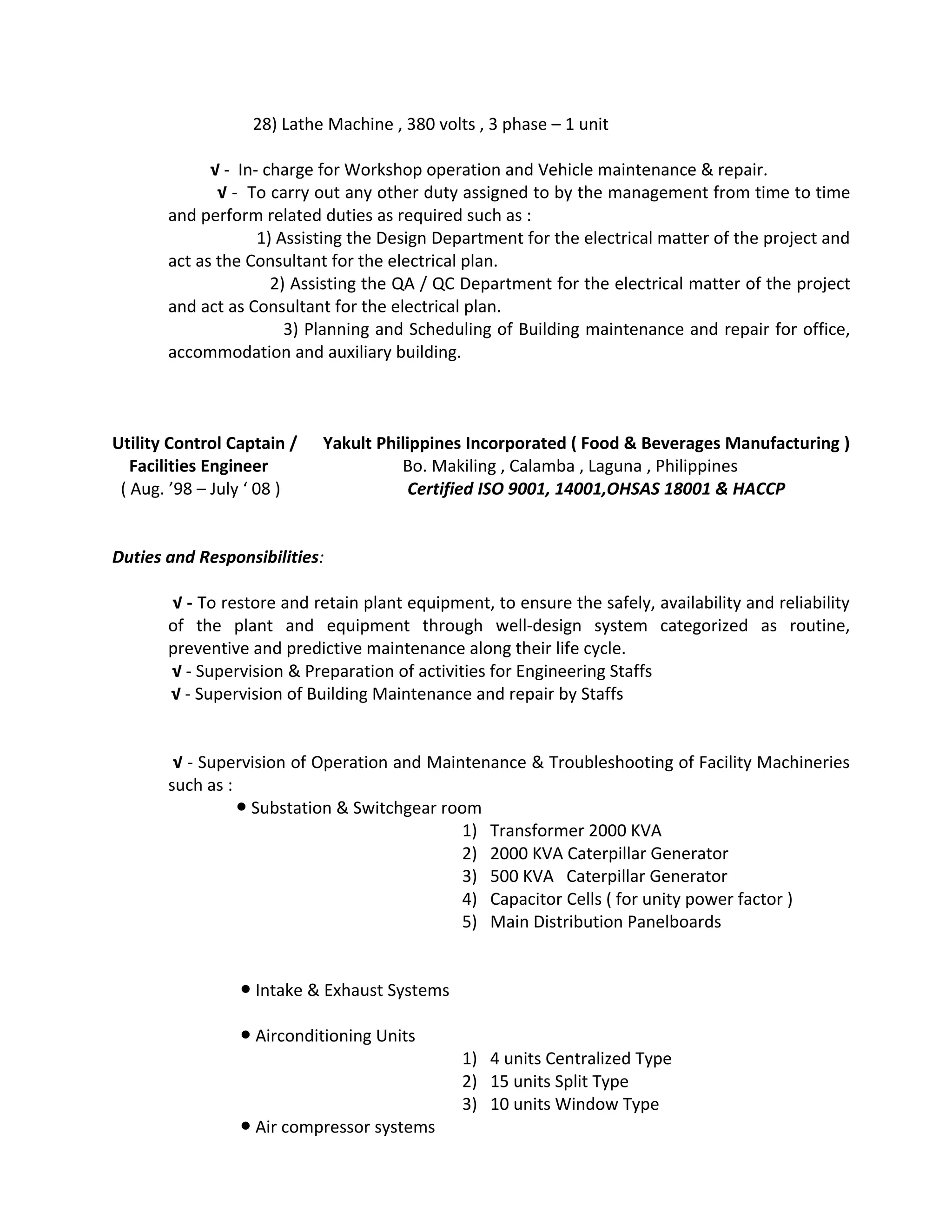 Cv resume jimmy c. bernal | PDF