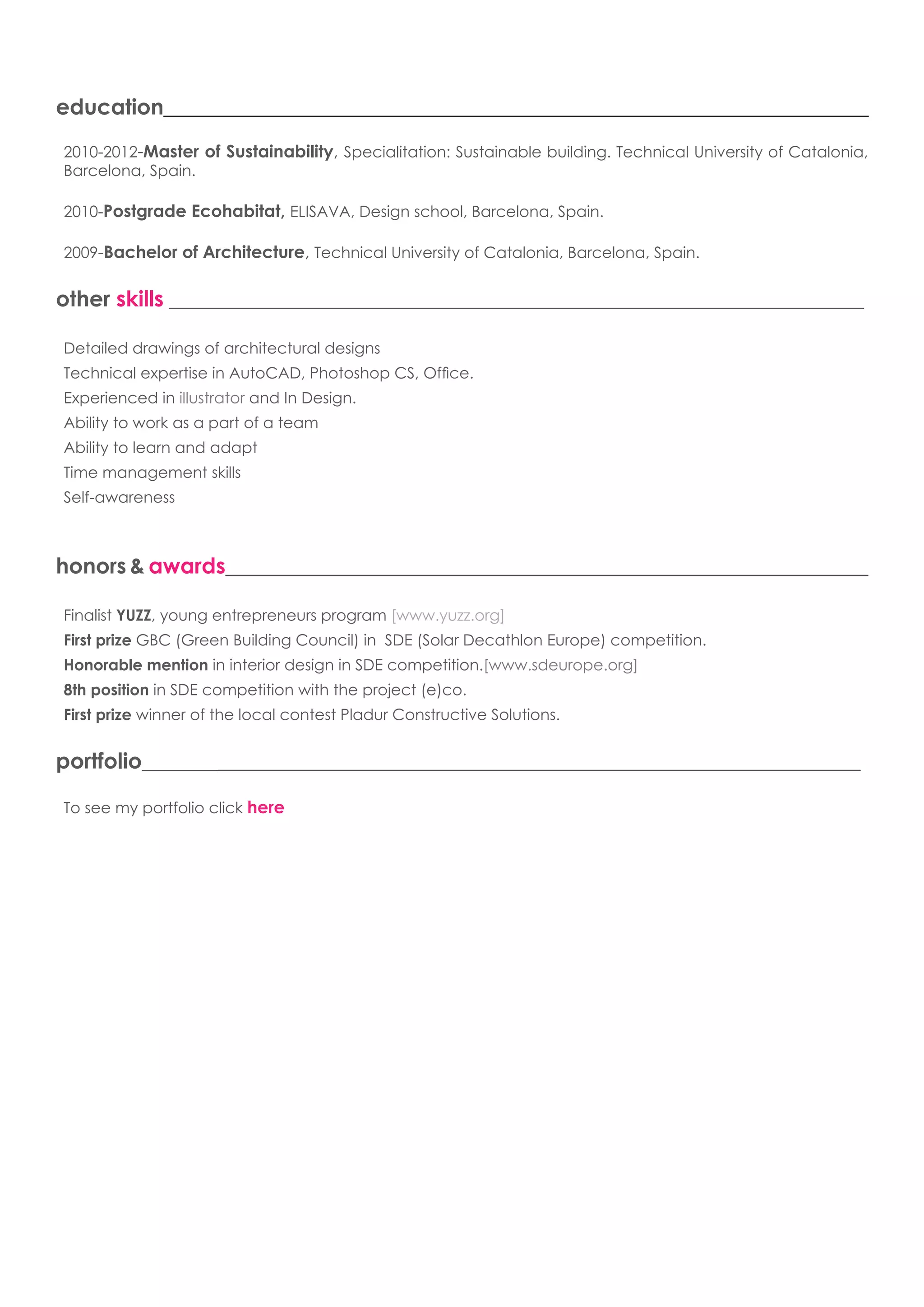 Cv sanchez natalia-english | PDF