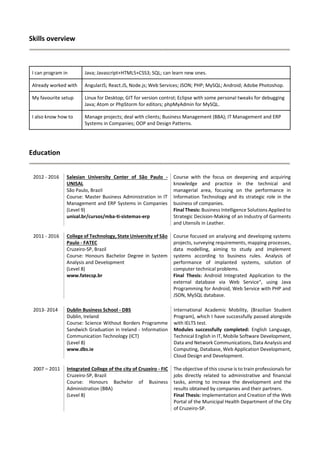 CV - Silvio Custodio-January-2018 | PDF