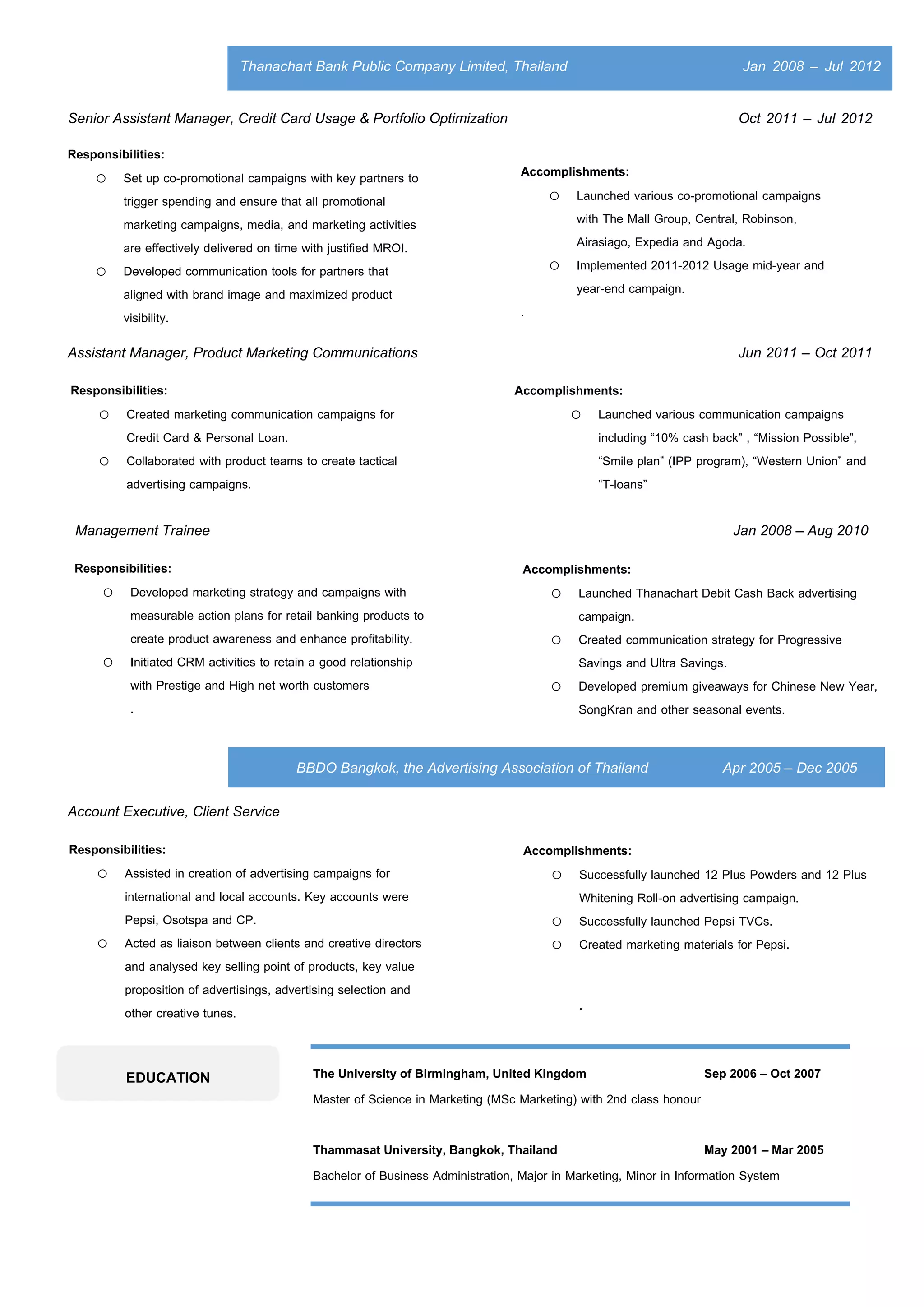 Cv tanya siwarapornskul | PDF