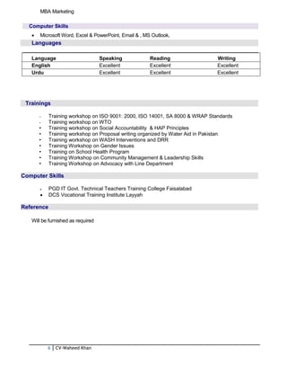Cv waheed khan | PDF