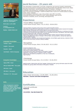 Cv yarat.com-javid karimov-4 | PDF