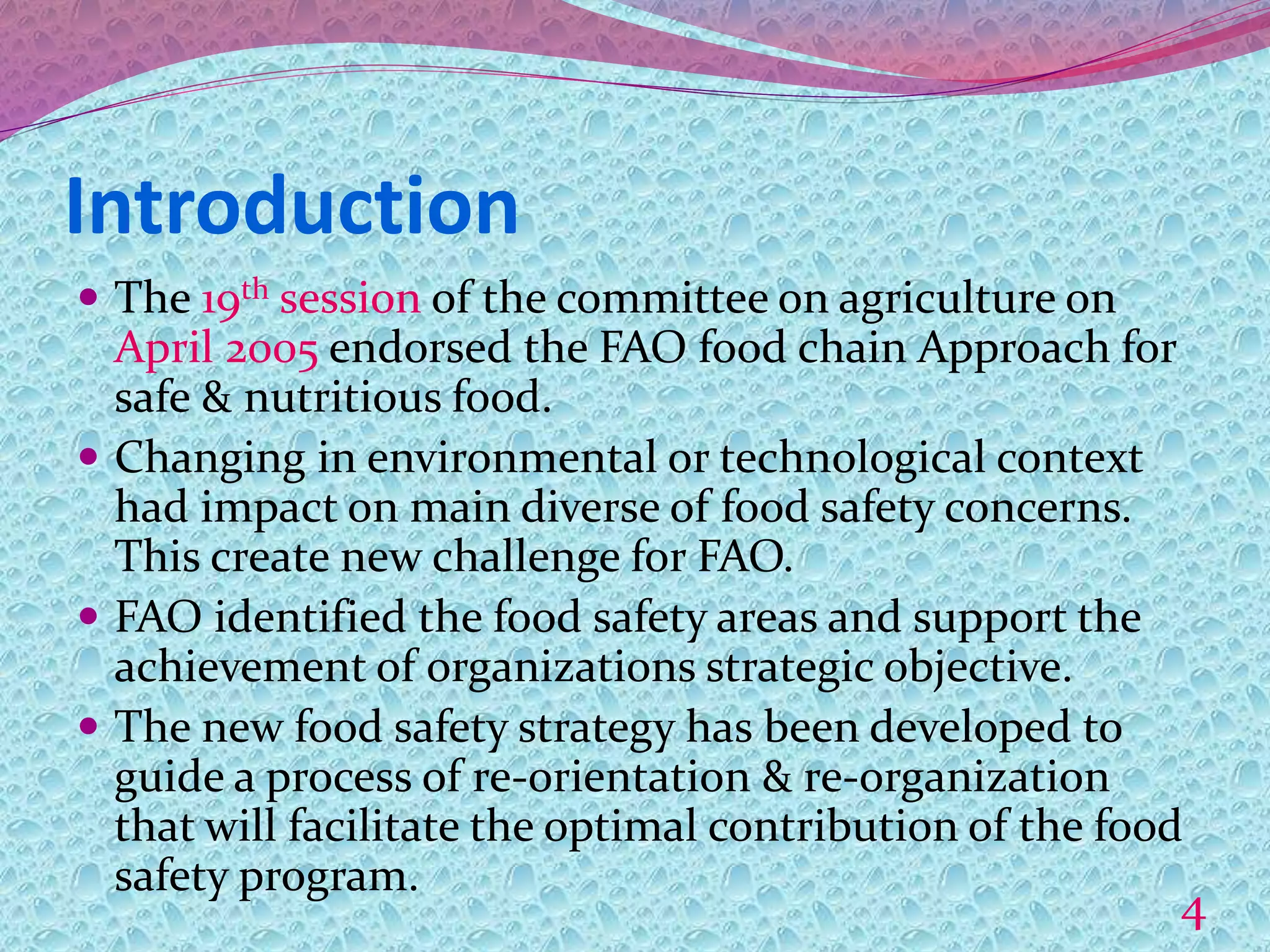 FAO working regarding food safety | PPTX