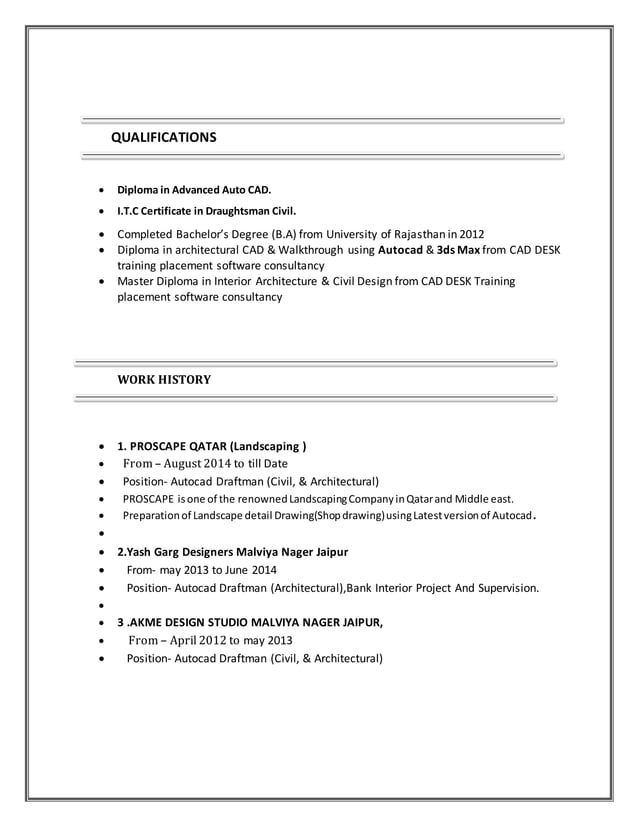 Draftsman Cv (1) | DOCX