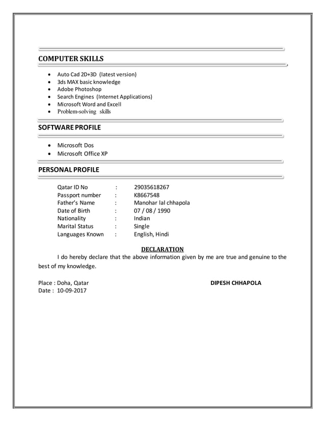 Draftsman Cv 1 Docx