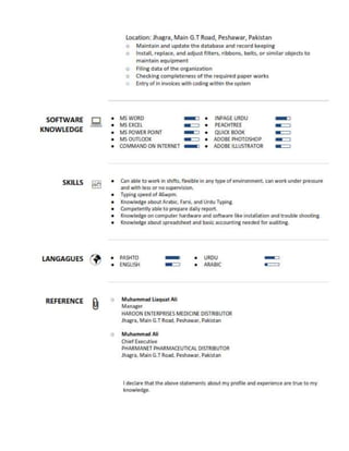 Advance Resume formate | PDF