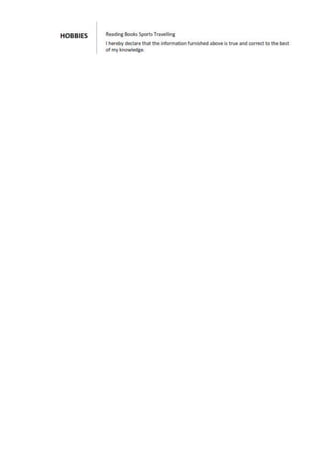 Advance Resume format 10 | PDF | Resume Writing and Advice | Job Search