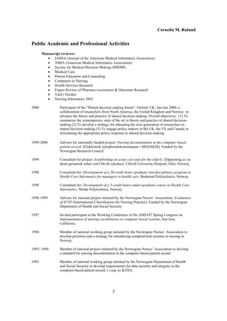 Cv Cornelia M. Ruland | PDF