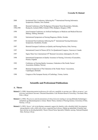 Cv Cornelia M. Ruland | PDF