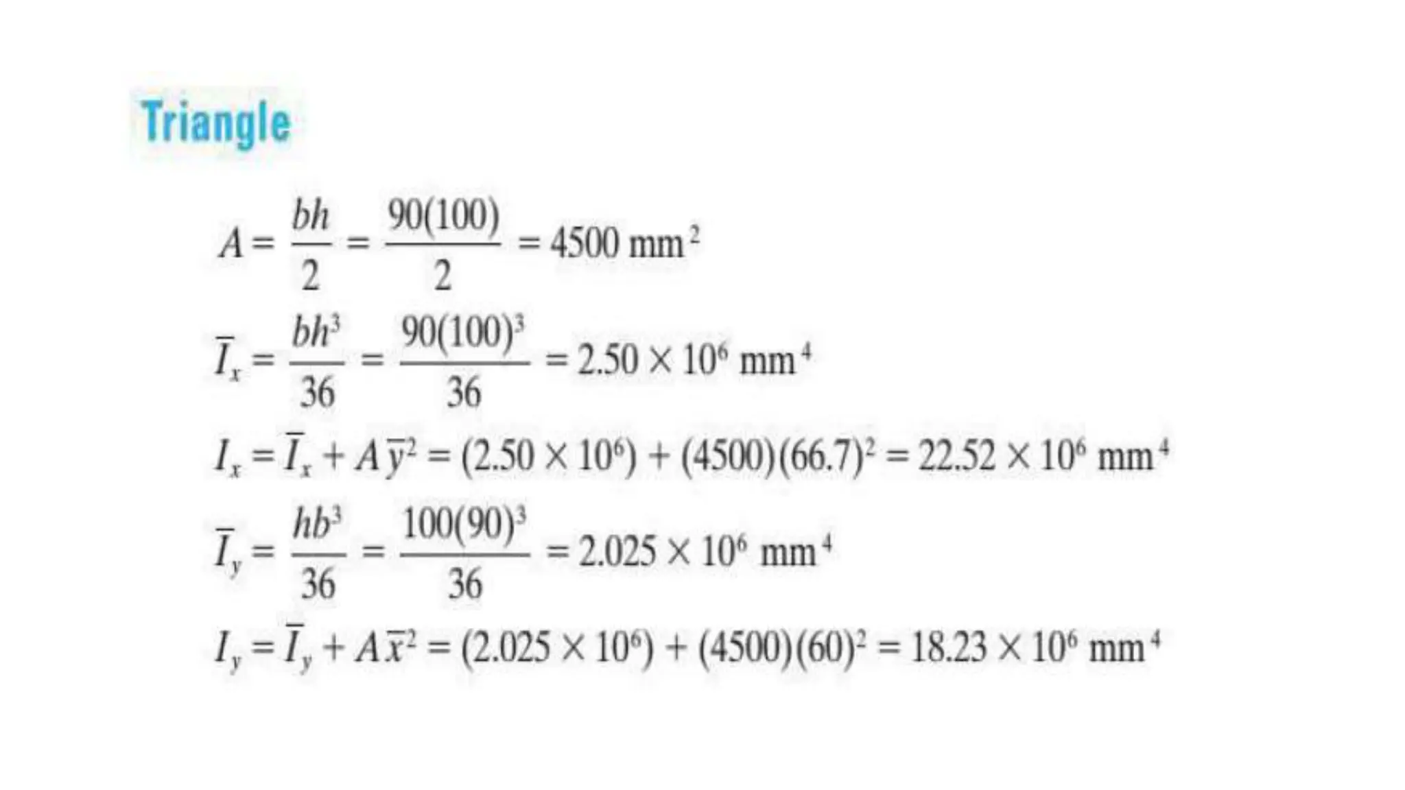 Centroid and Moment of Inertia - Solved Examples | PPTX