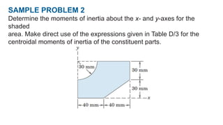 Centroid and Moment of Inertia - Solved Examples | PPTX