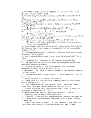 miriam cooke CV 2012 | PDF