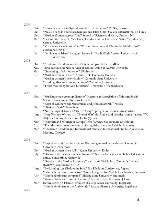 miriam cooke CV 2012 | DOCX