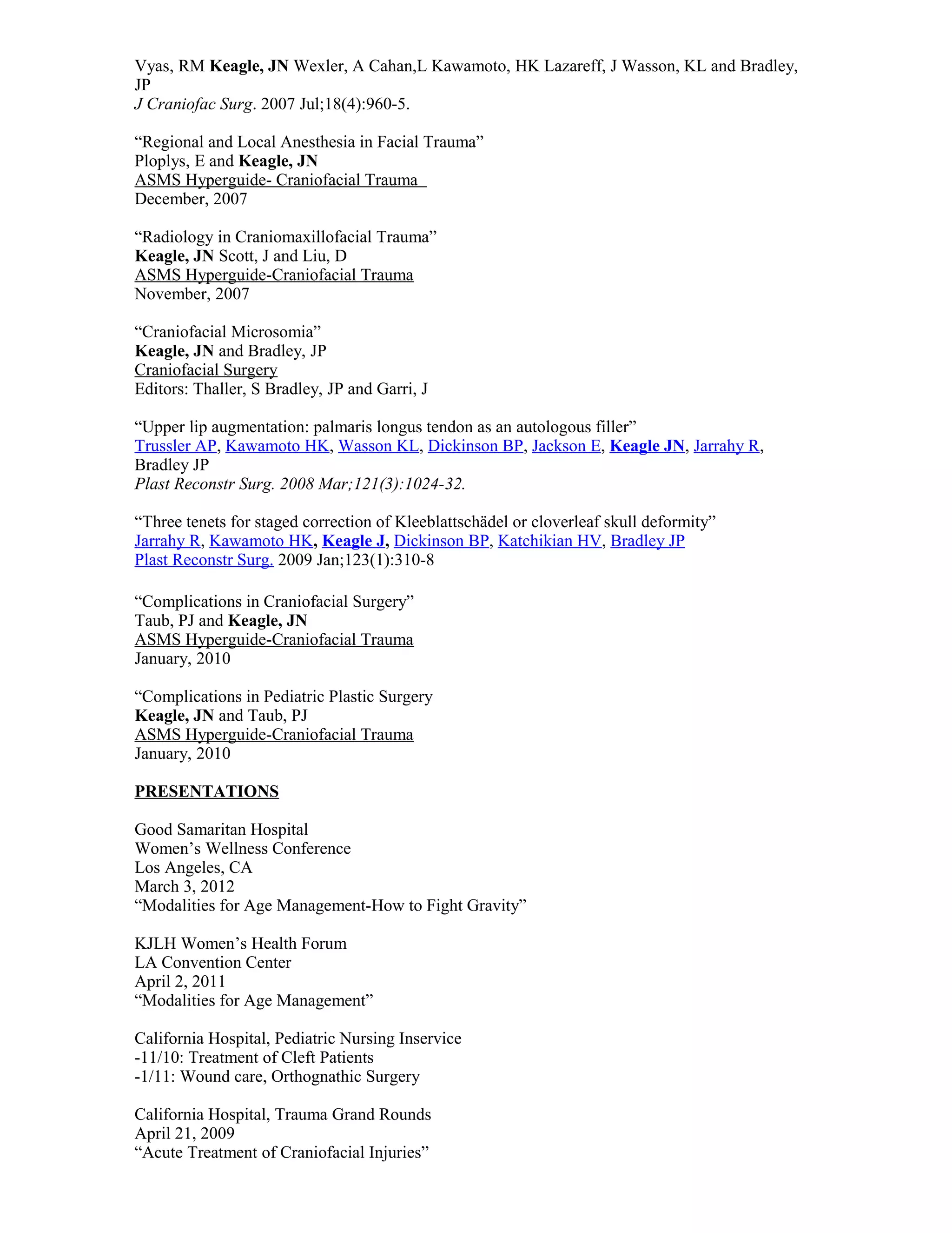 Dr. Jennifer Keagle CV | DOC