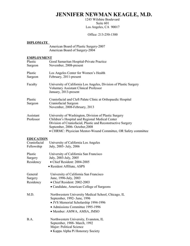 Dr. Jennifer Keagle CV | DOC