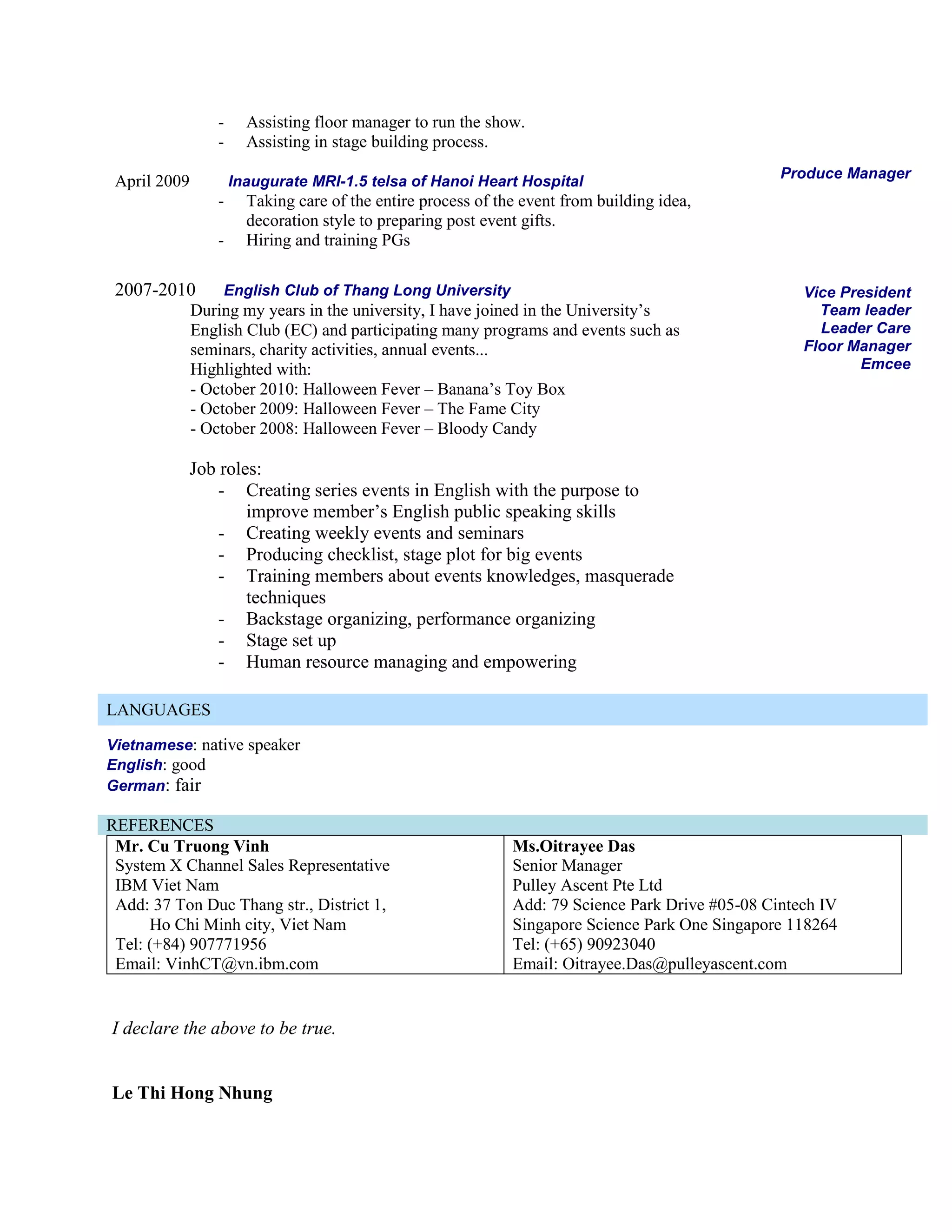 #Cv2014 apr le thi hong nhung - online | PDF | Free Download