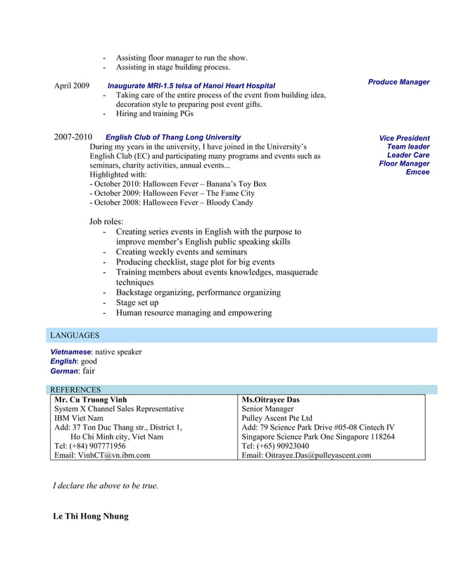 #Cv2014 apr le thi hong nhung - online | PDF | Free Download