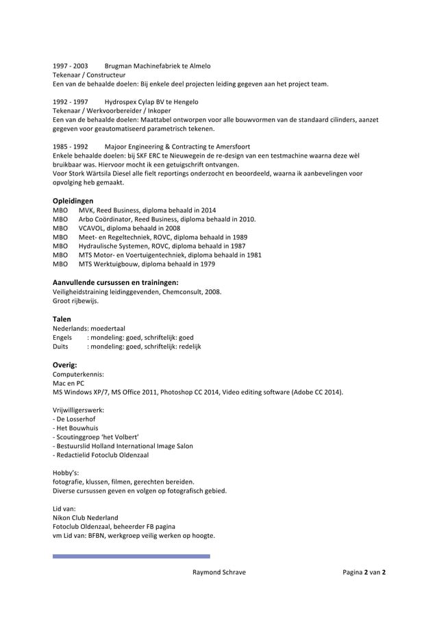 Raymond Schrave CV | PDF
