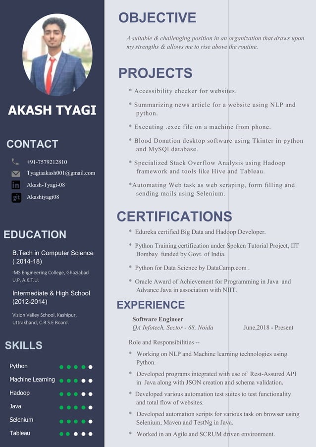 Akash Tyagi - Resume | PDF | Programming Languages | Computing