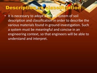 Soil Classification. identify different types of soils | PPTX