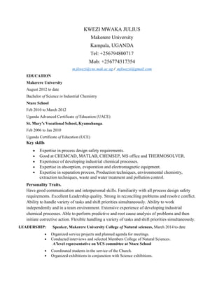 Cv 4 kwezi mwaka julius | PDF