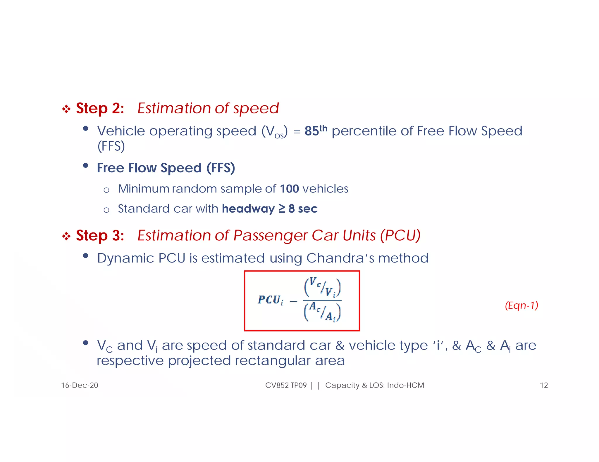 Capacity & Level of Service: Highways & Signalized Intersections (Indo-HCM) | PDF