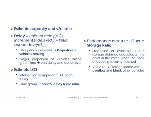 Capacity & Level of Service: Highways & Signalized Intersections (Indo ...