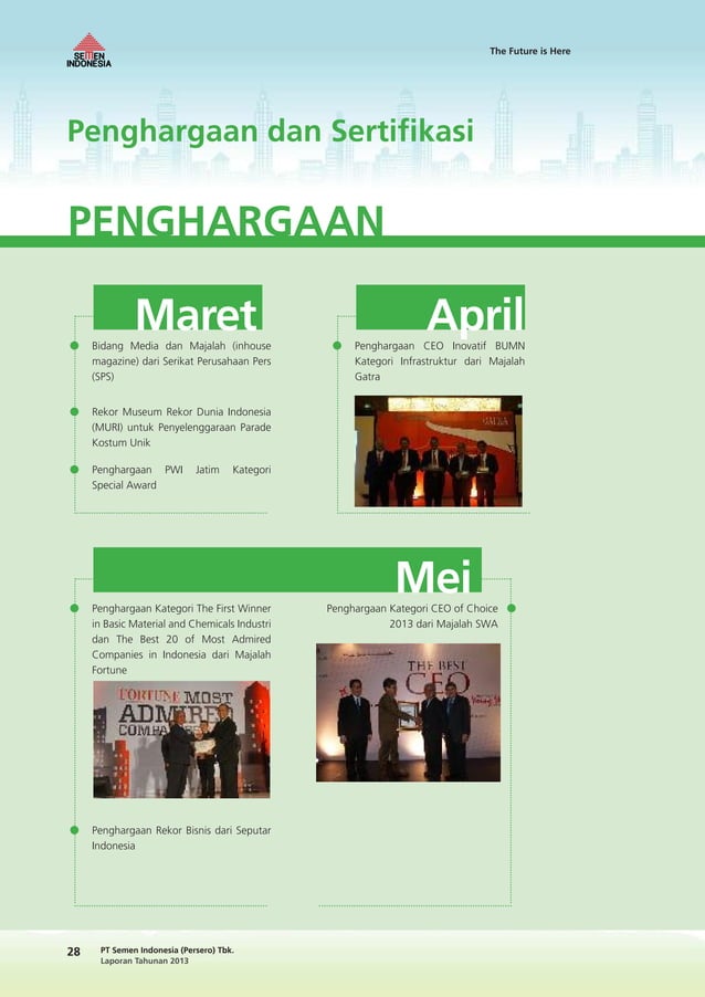 Annual Report Semen Indonesia (SMGR) 2013 | PDF