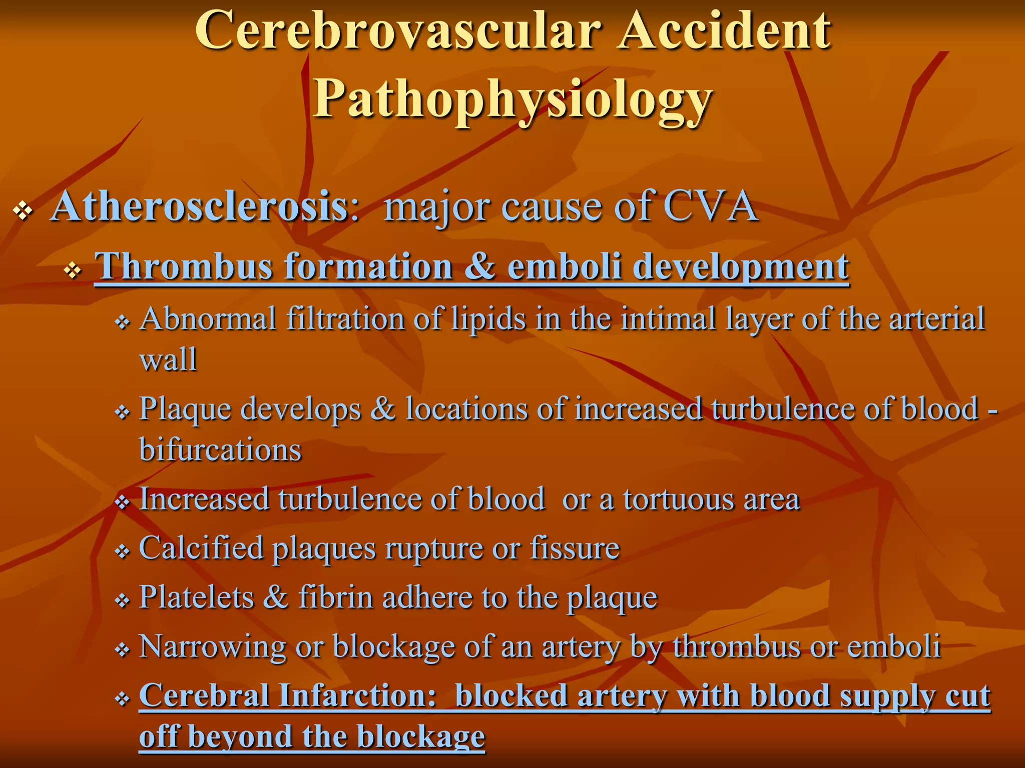 CVA.ppt | Brain and Nervous System Disorders | Diseases and Conditions