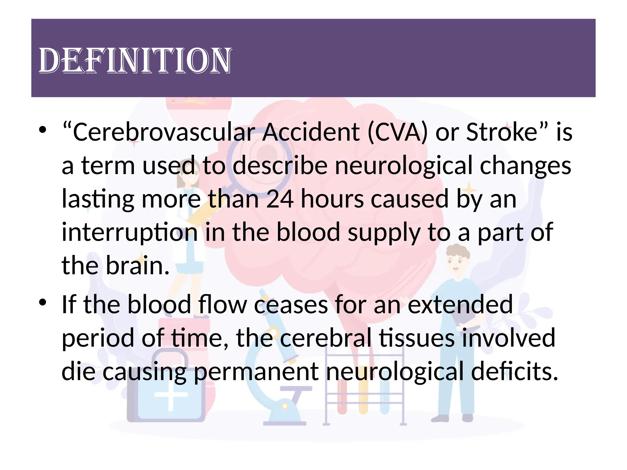 CVA - Cerebrovascular Accident / Stroke | PPTX